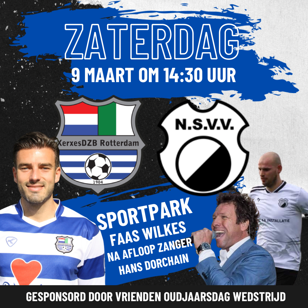 XerxesDZB ontvangt NSVV. Na afloop 3e helft met zanger Hans Dorchain ...