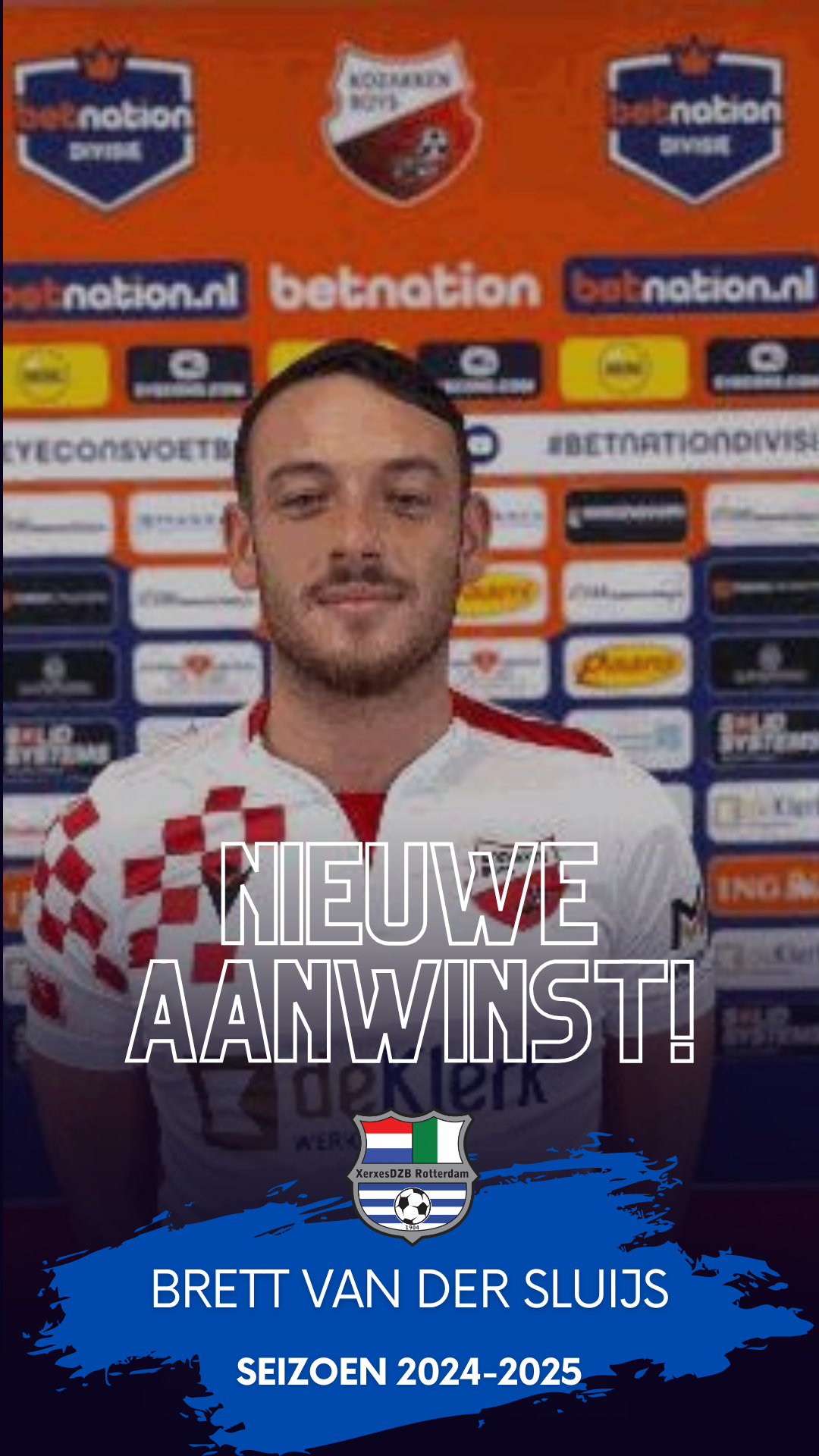 Aanvaller Brett van der Sluijs nieuwe aanwinst XerxesDZB! | XerxesDZB